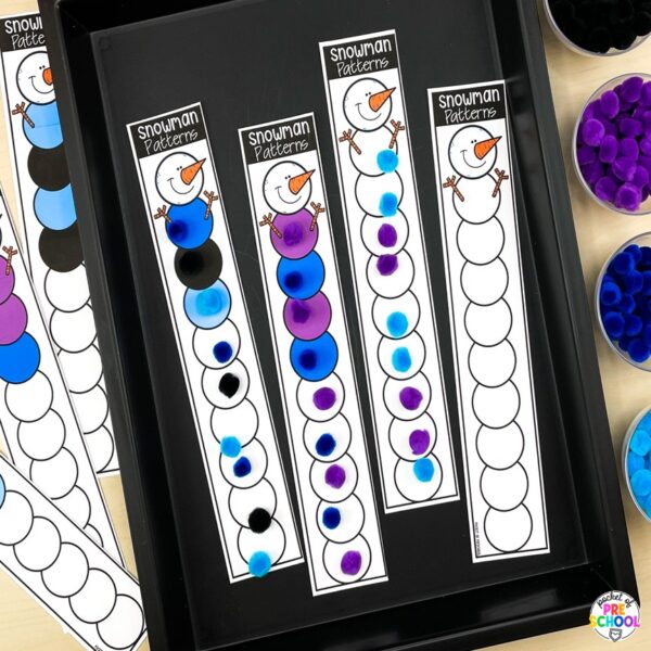 Snowman Math and Literacy Centers for Preschool, Pre-K, and ...