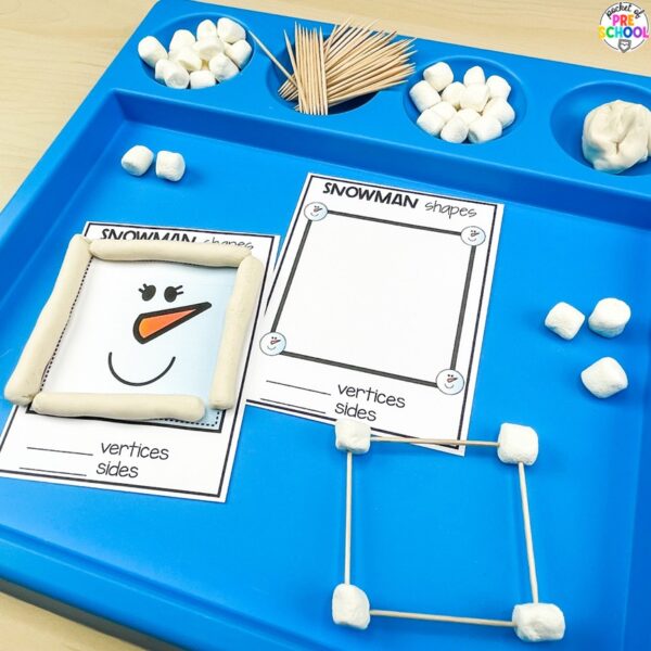 Snowman Math and Literacy Centers for Preschool, Pre-K, and ...